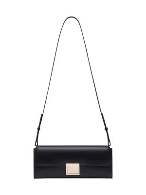 Ami Mimi Crossbody Leather Bag - Black