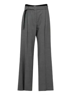 MSGM Wide-Leg Trousers With Adjustable Belt