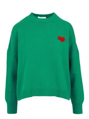 Giada Benincasa Jacquard 'hello Love' Sweater - Green