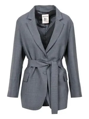 SEMICOUTURE Single-breasted Jacket - Grigio Medio