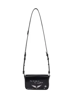 Zadig&Voltaire Le Zazi Leather Shoulder Bag - Black