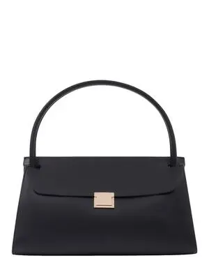 Ami Mimi Leather Shoulder Bag - Black