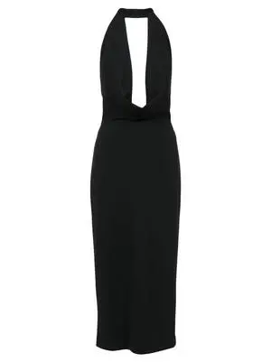 ANIYE BY Stretch Fabric Sleeveless Midi Dress - Black