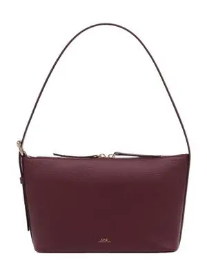 A.p.c. Vera Leather Shoulder Bag - Burgundy