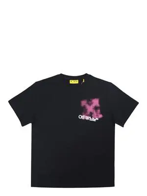 Off White Logo Arrow T-shirt - Black+fuchsia