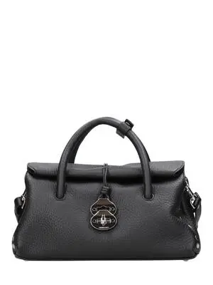 ZANELLATO Grained Calfskin Leather Bag - Black