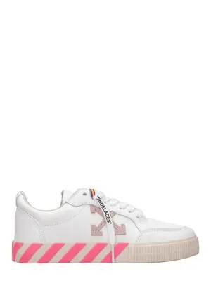 Off White Off-white Leather Sneakers - Bianco+rosa