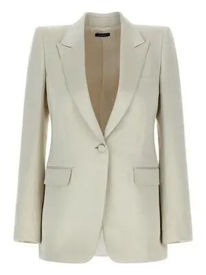 TOM FORD Duchesse Single-breasted Blazer - Beige