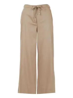 Max Mara Stretch Wool Flannel Trousers - Fango