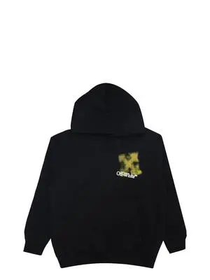 Off White Logo Arrow Cotton Fleece Hoodie - Black