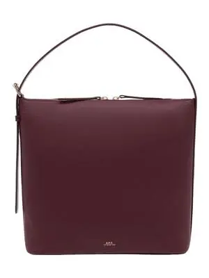 A.p.c. Vera Leather Shoulder Bag - Burgundy