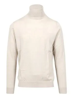 AT.P.CO High-necked Rib-knit Wool Sweater - Sand