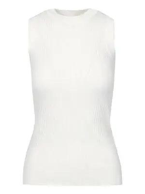 SPORTMAX Sleeveless Crew Neck Jersey Top