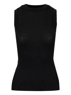 SPORTMAX Sleeveless Crew Neck Jersey Sweater