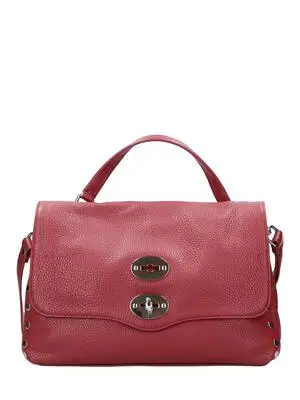 ZANELLATO Leather Bag With Studded Detail - Rosso Ciliegia