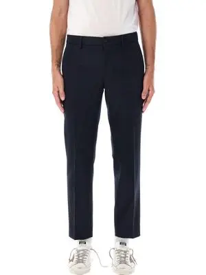 GOLDEN GOOSE Milano Trousers With Golden Star Accents - Blue