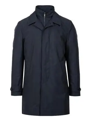 FAY Technical Fabric Coat - Blue