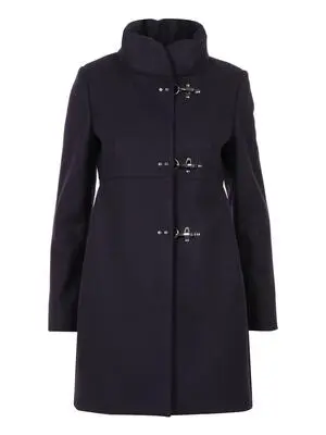 FAY Virgin Wool-blend Coat - Blue