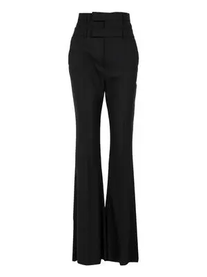 Sportmax Sartorial Stretch Wool Trousers - Black