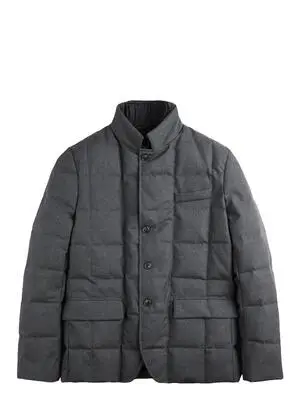 FAY Double-front Quilted Down Jacket - Grey