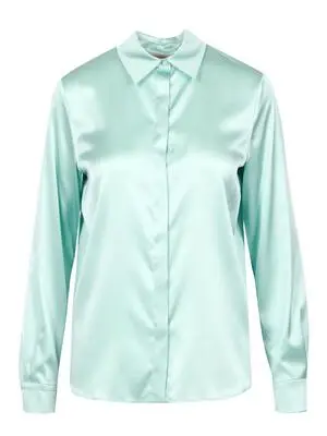 PENNY BLACK Silk Button-down Shirt - Acqua