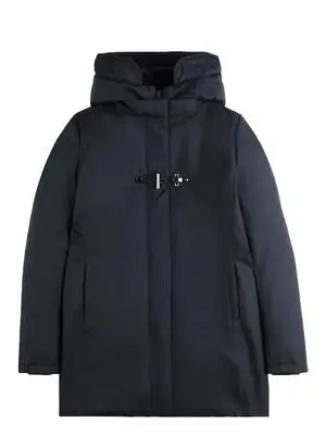 FAY Technical Gabardine Toggle Coat - Blue