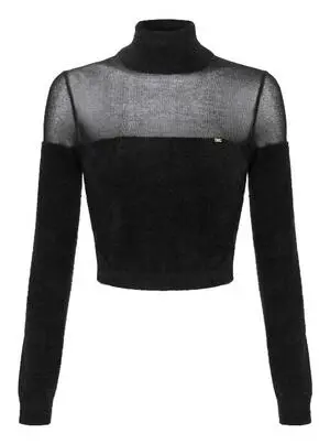 ELISABETTA FRANCHI Cropped Knit Turtleneck