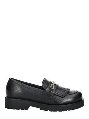 Twin-set Loafers With Fringe - Black