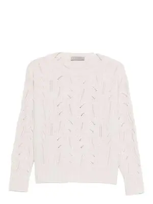 D.exterior Cable Knit Sweater - Gesso