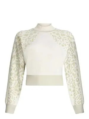 Liu Jo Animal Print High-neck Sweater - White