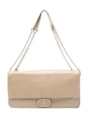 Twin-set Chain-link Top Handle Bag - Beige