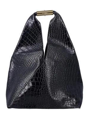 MAISON MARGIELA Embossed Leather Japanese Bag - Black