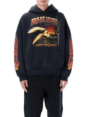 Rhude Mesa Stallion Hoodie - Vintage Black