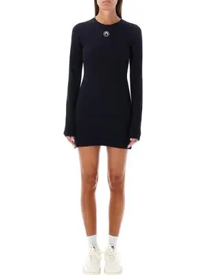 MARINE SERRE Mini Jersey Dress - Black