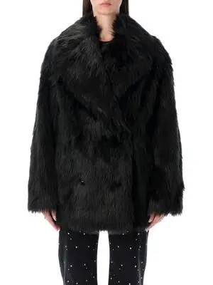 STAND STUDIO Katalina Faux Fur Coat - Black