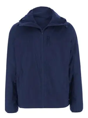 SAVE THE DUCK Lightweight Jacket With Hood And Chest Pocket - Blue