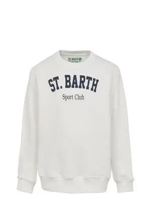 MC2 SAINT BARTH Cotton Sweatshirt With Logo - White