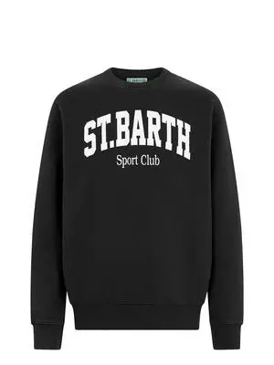 MC2 SAINT BARTH Cotton Sweatshirt With Logo - Blue
