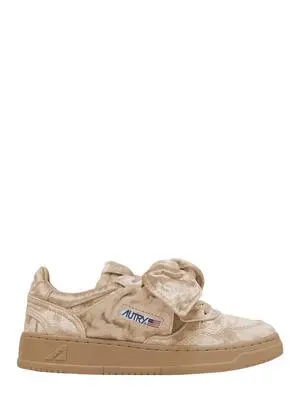 AUTRY Medalist Low Velvet Sneakers - Beige