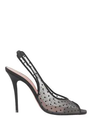 Amina Muaddi Kristina Fabric Slingbacks - Black