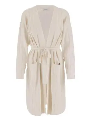 Max Mara Long Cashmere Cardigan - White