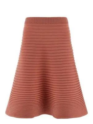 Issey Miyake Bounce Knit Flared Skirt - Pink