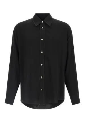 LEMAIRE Viscose Wool Shirt - Black