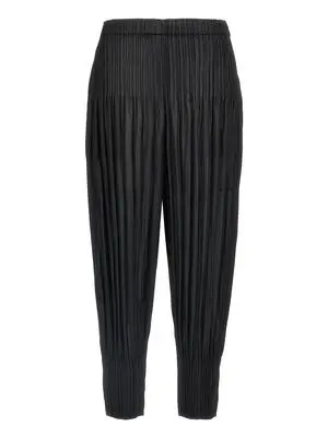 Issey Miyake Fluffy Basics Pleated Pants - Black