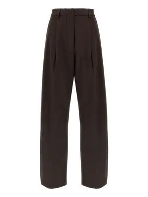 THELATEST Wool Blend Wide Leg Pants - Brown