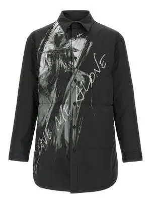 Yohji Yamamoto Padded Overshirt - Black