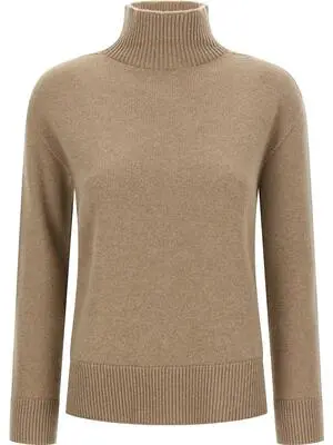 Max Mara Quercia Cashmere Turtleneck Sweater - Beige
