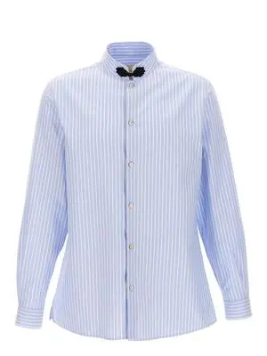 Valentino Garavani Striped Shirt - Light Blue