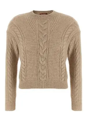 Max Mara Crasso Stitched Alpaca Blend Sweater - Beige