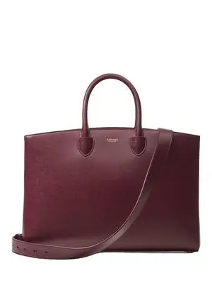 ASPINAL OF LONDON Madison Tote In Saffiano - Red